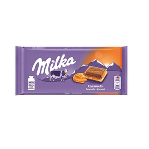 Chocolate em Barra Milka Caramelo 100g | Bretas Supermercado