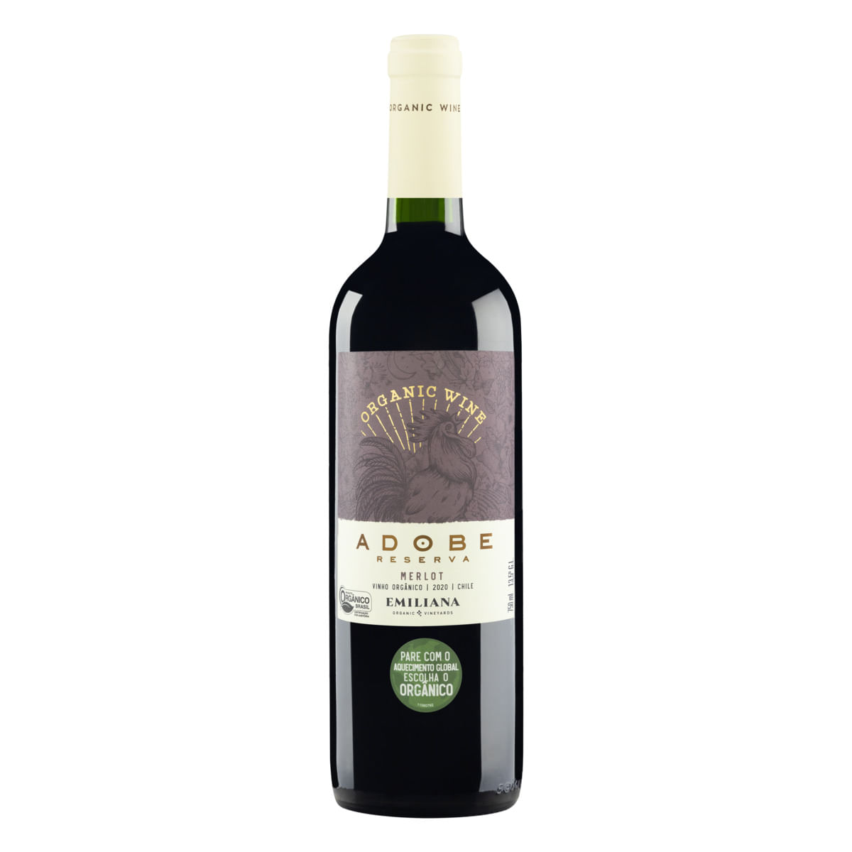 Vinho Chileno Emiliana Adobe Merlot 750ml | Bretas Supermercado