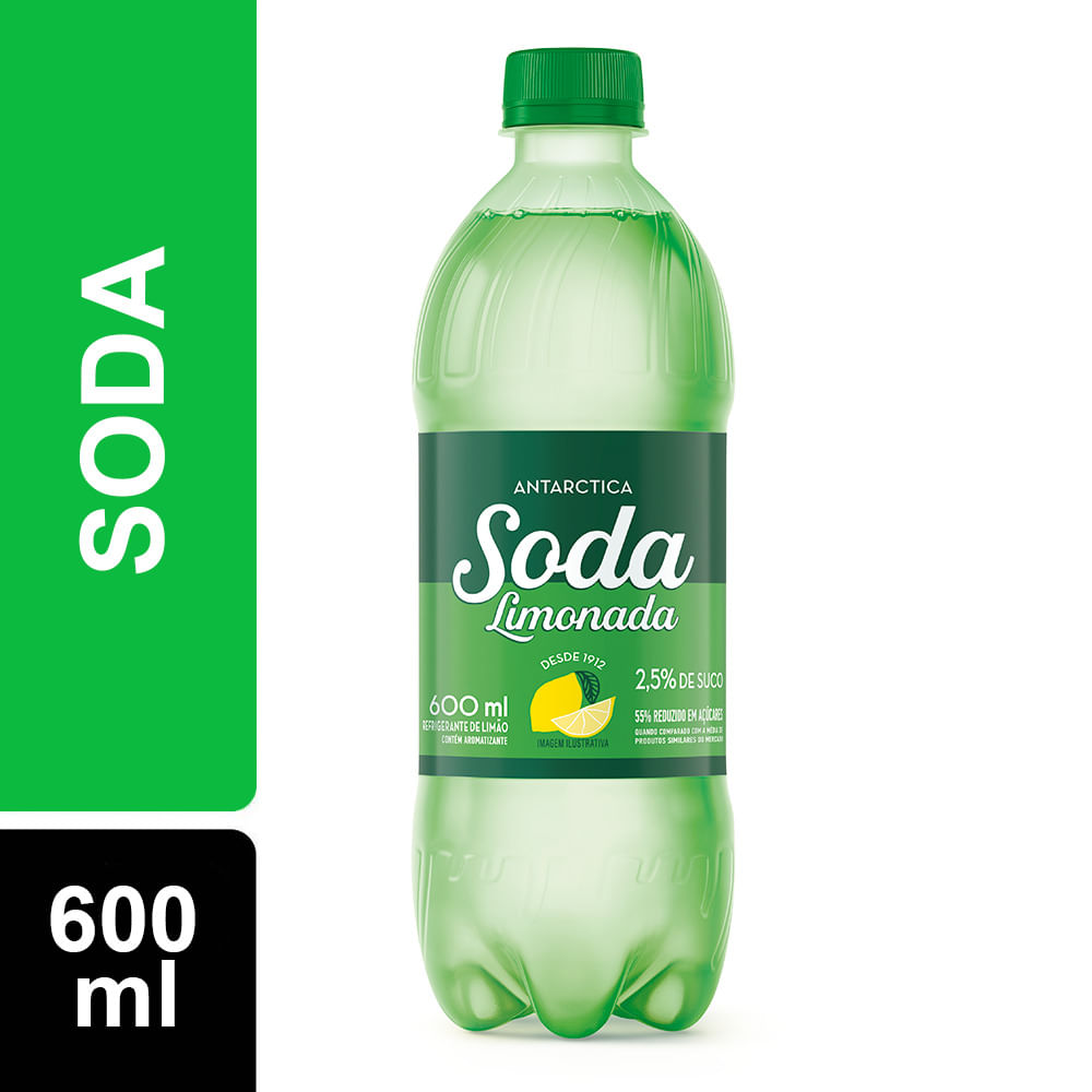 Soda Limonada Antarctica Pet 600ml | Bretas Supermercado