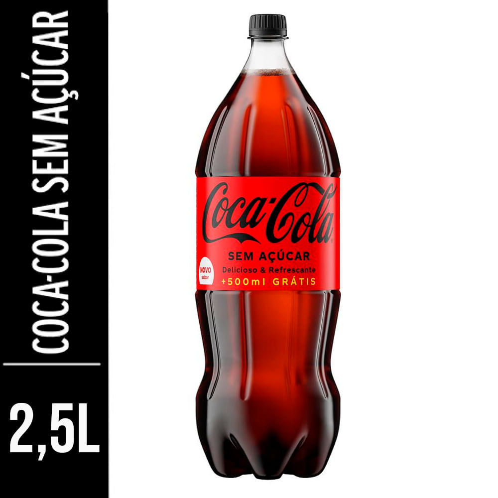 Refrigerante Coca Cola sem Açúcar Pet 2,5 Litros | Bretas Supermercado
