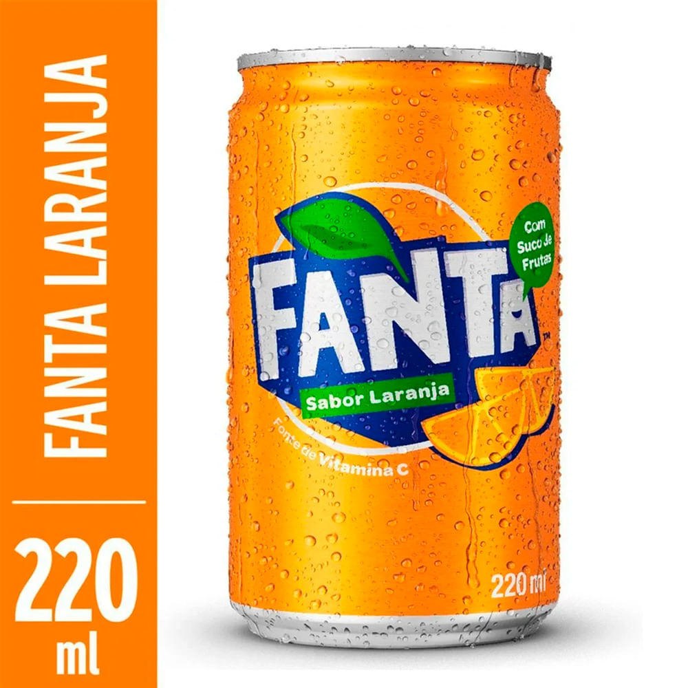 Refrigerante Fanta Laranja Mini Lata 220ml | Bretas Supermercado