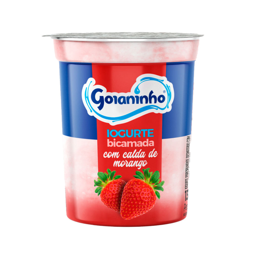 Iogurte Goianinho Bicamada Morango 130g | Bretas Supermercado