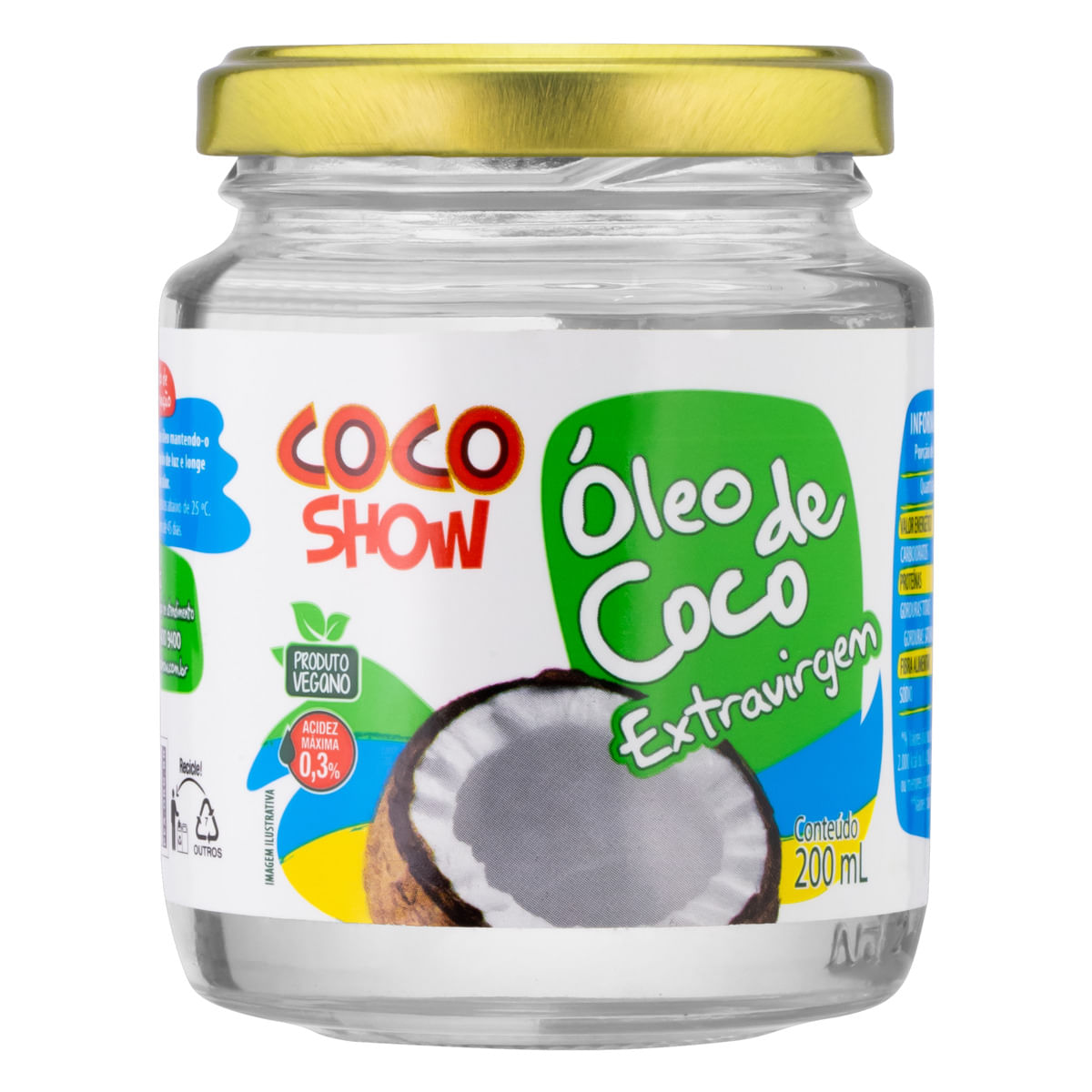 Óleo de Coco Extra Virgem Coco Show Vidro 200ml | Outros | Bretas