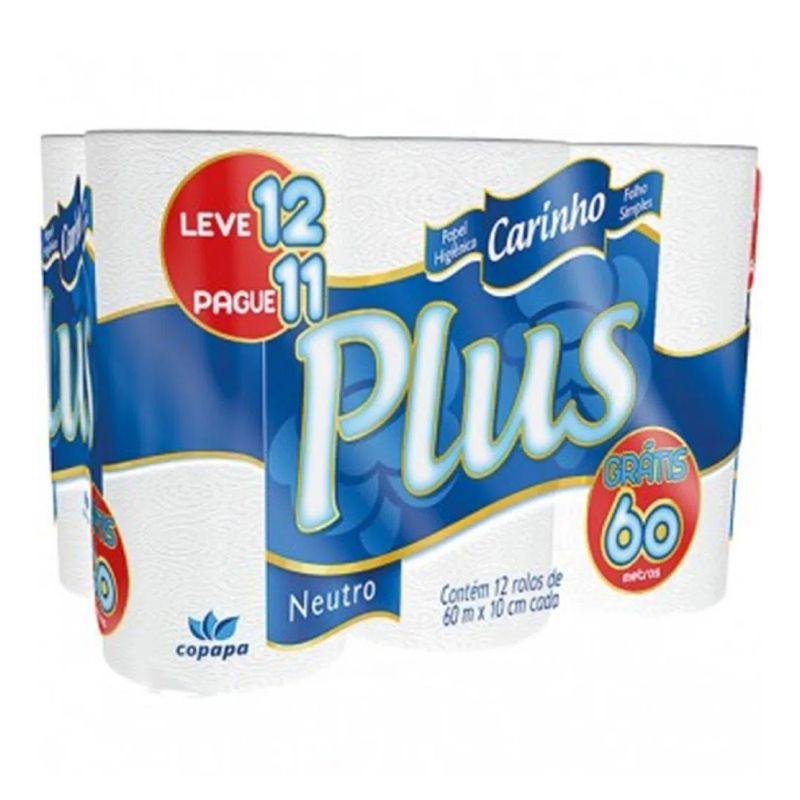 Papel Higiênico Carinho Plus Neut Folha Simples 60M c/ 12 Unid | Bretas ... Papel Higiênico Carinho Plus Neut Folha Simples 60M c/ 12 Unid | Bretas ...
