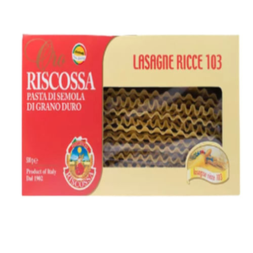 Massa p/ Lasanha Riscossa Ricce Lasagna 500g | Bretas Supermercado