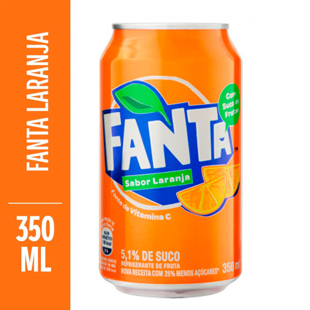 Refrigerante Fanta Laranja Lata 350ml | Bretas Supermercado
