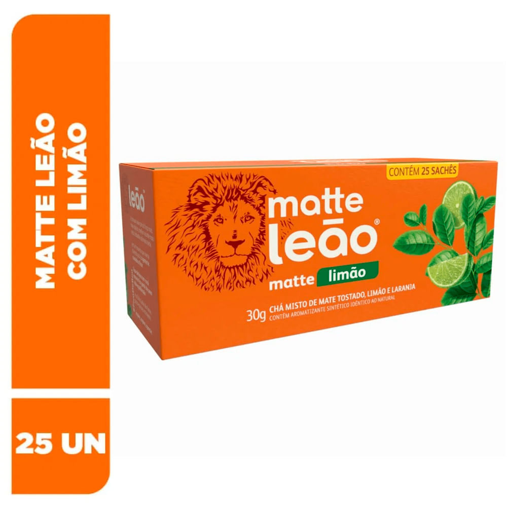Chá Matte Leão Limão Caixa 40g c/ 25 Unid | Chá | Bretas
