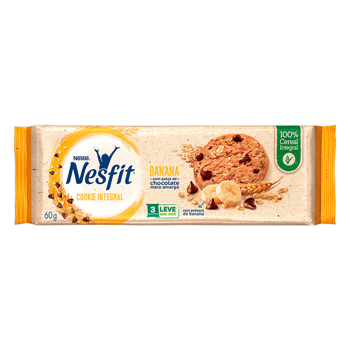 Biscoito Cookies Integral Nesfit Banana 60g | Bretas Supermercado