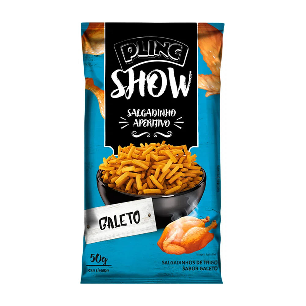 Salgadinho Plinc Show Galeto 50g | Bretas Supermercado
