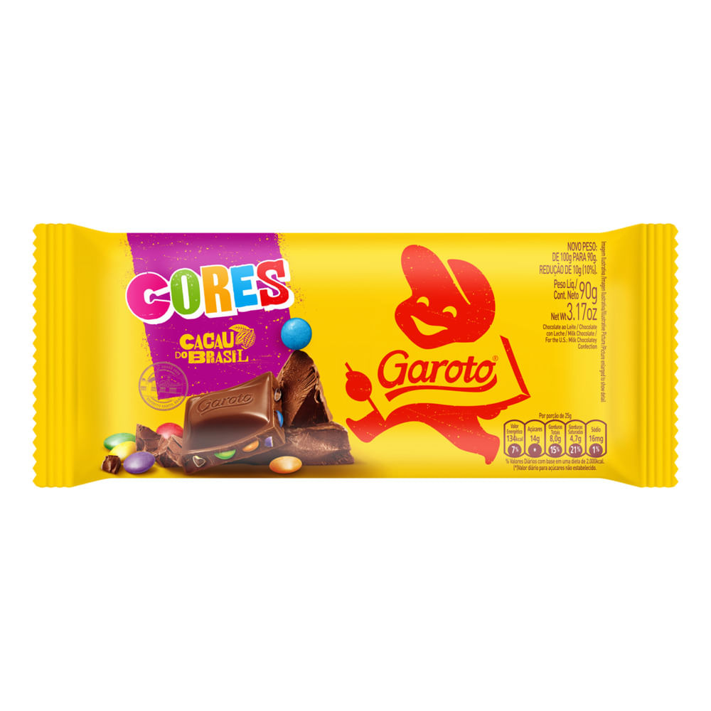 Chocolate Garoto Cores 90g | Chocolate | Bretas
