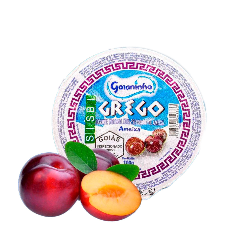 Iogurte Grego Goianinho Ameixa 100g | Bretas Supermercado