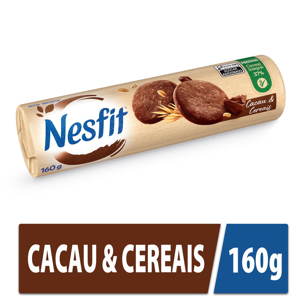 Biscoito Integral Nesfit Cacau/Cereais 160g | Bretas Supermercado