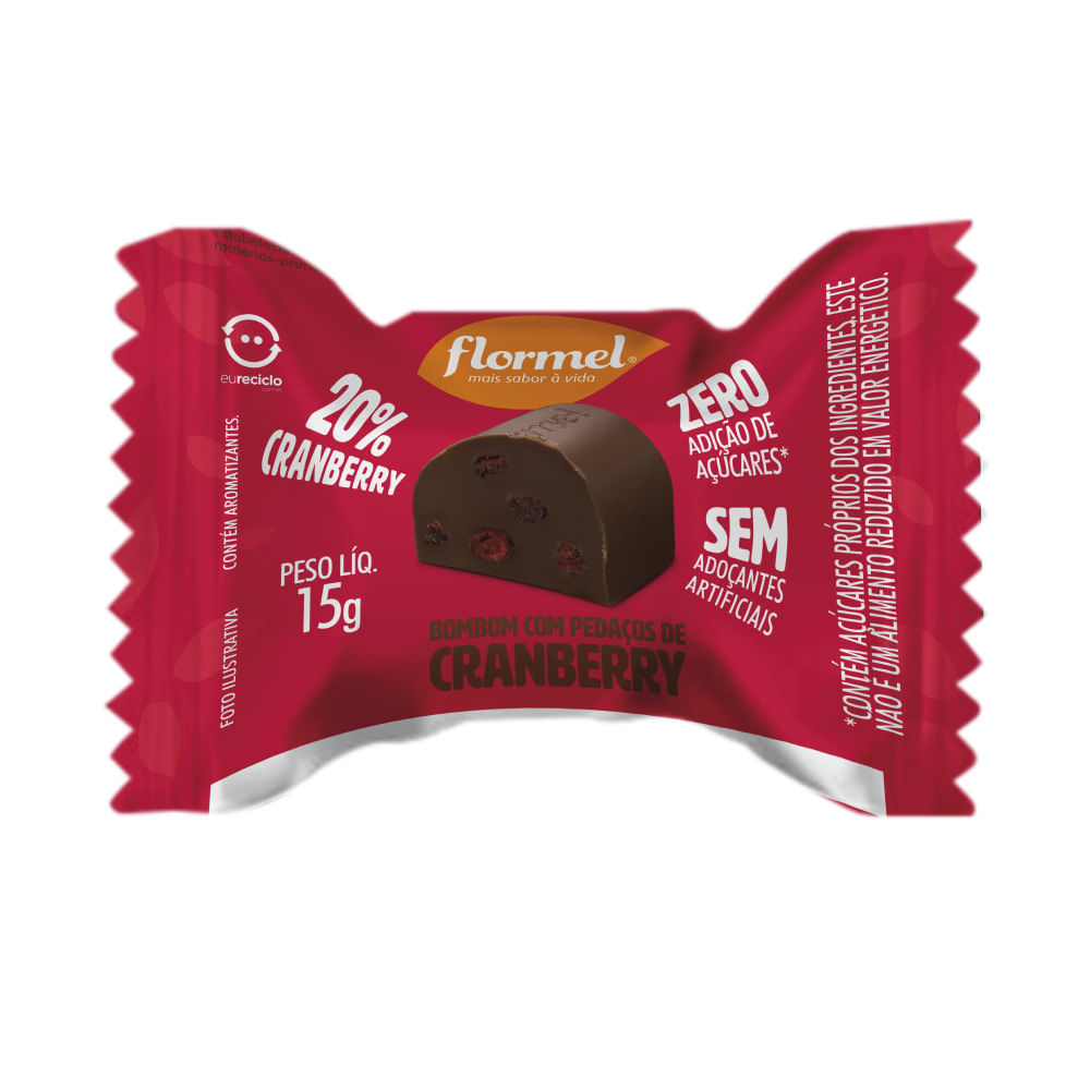 Bombom Flormel c/ Pedaços de Cranberry 15g | Doces | Bretas