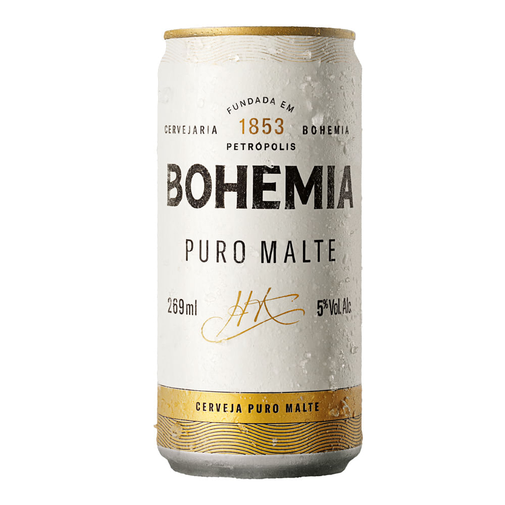 Cerveja Bohemia Puro Malte Lata 269ml | Bretas Supermercado