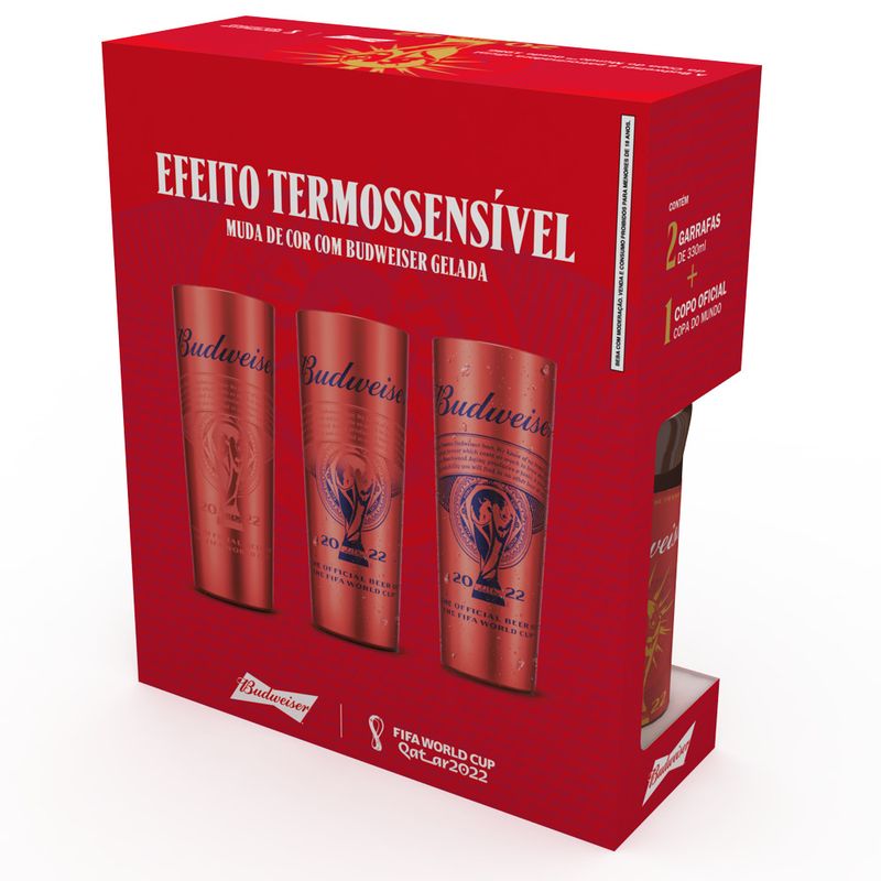 Cerveja Budweiser American Lager Fifa World Cup Qatar 2022 c/ 2Unid de ...