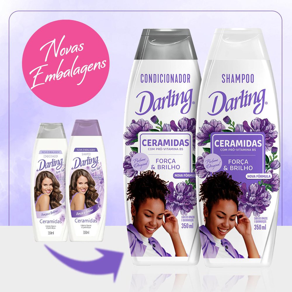 Shampoo Darling Ceramidas 350ml | Bretas Supermercado