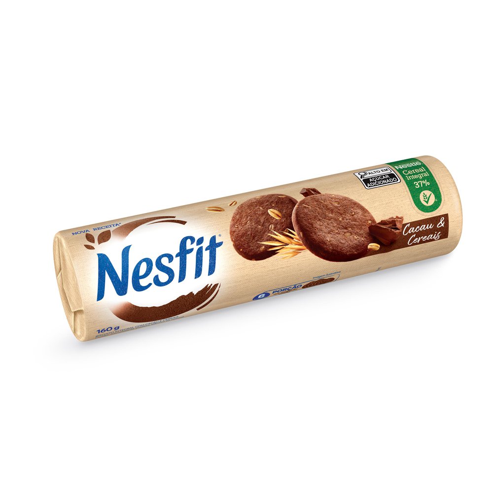 Biscoito Integral Nesfit Cacau/Cereais 160g | Bretas Supermercado
