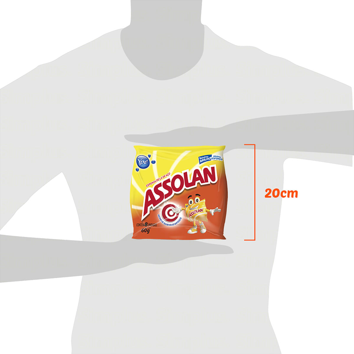 Lã de Aço Assolan c/ 8 Unid 60g | Bretas Supermercado