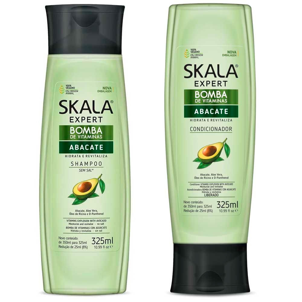 Kit Skala Shampoo + Condicionador Bomba Abacate 325ml | Kit Shampoo e ...