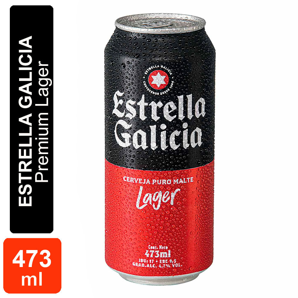 Cerveja Espanhola ESTRELLA GALICIA Lata 269ml Caixa Com 12, 04/05/2024