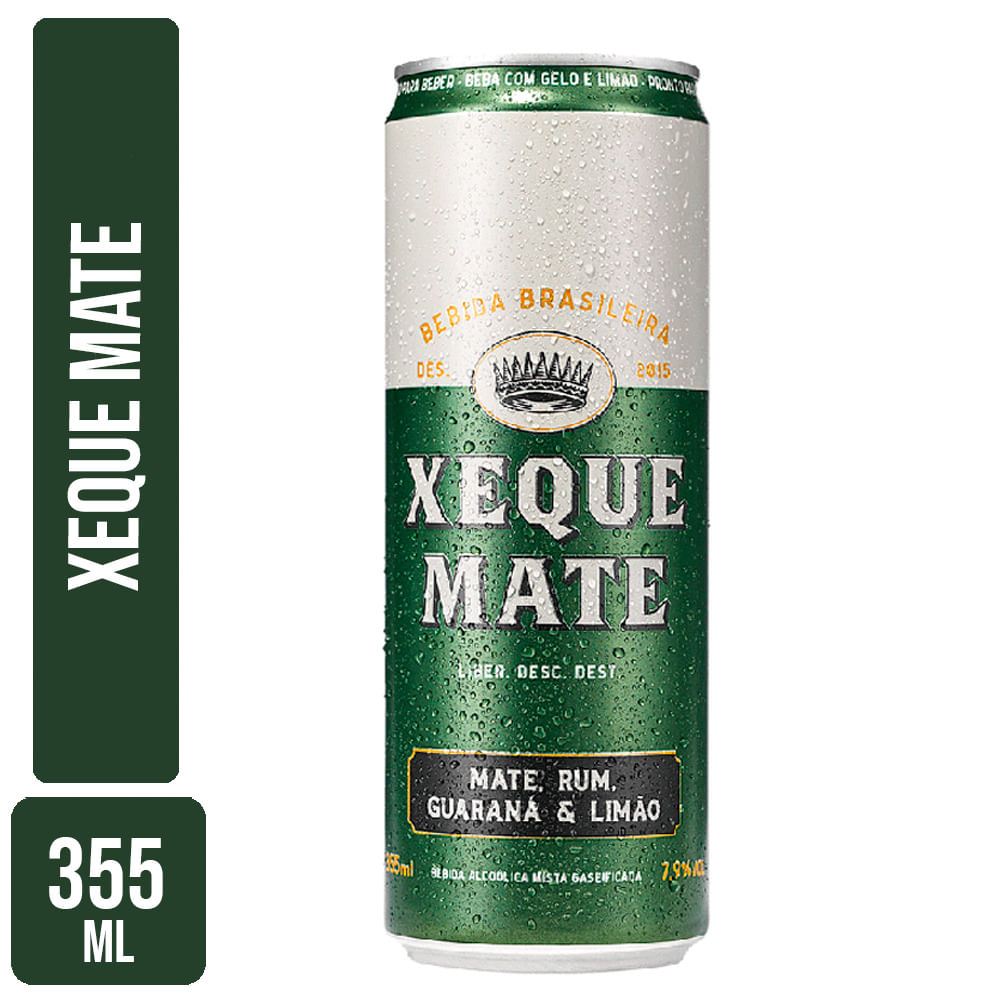 Bebida Alcoólica Mista Xeque Mate Gaseificada Lata MateRum/Guaraná ...