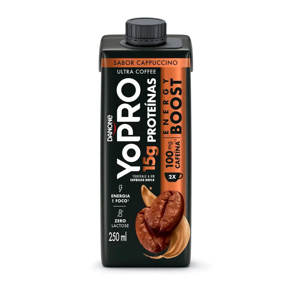 Bebida Láctea Yopro Energy Boost Zero Lactose Cappuccino Caixa 250ml ...