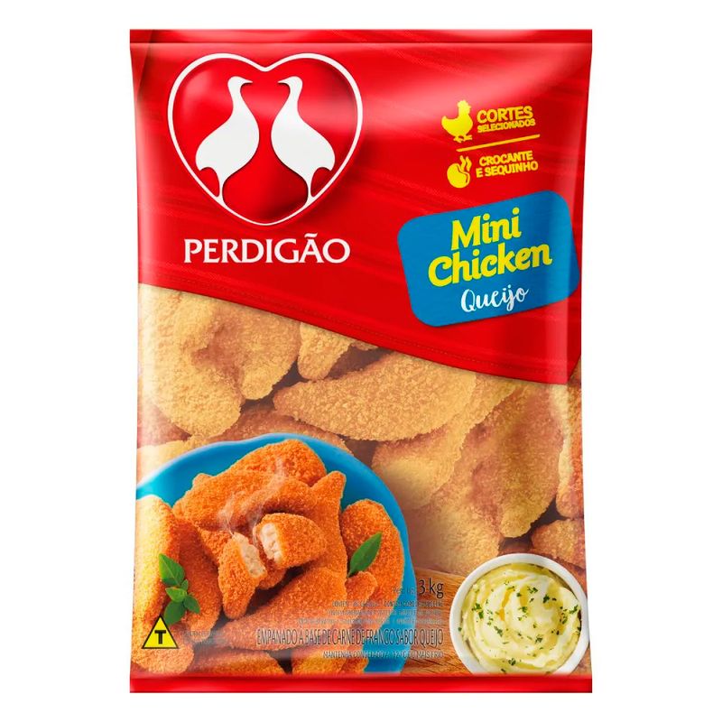 Mini Chicken Perdigão Queijo 3Kg | Bretas Supermercado