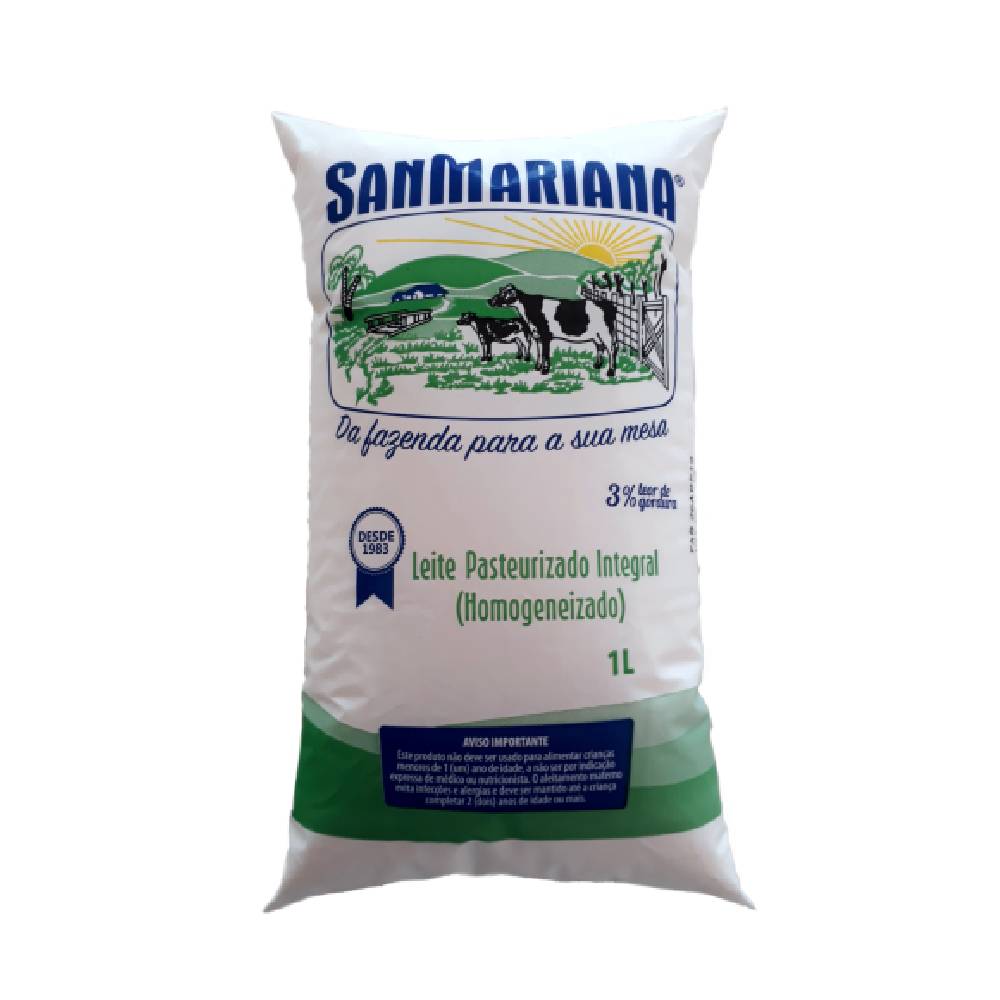 Leite Sanmariana Integral Pasteurizado Homogeneizado Saco 1l | Bretas ...