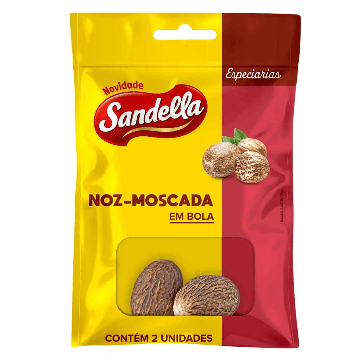 Noz Moscada Bola Sandella Pacote 20g com 2 Unidades | Bretas Supermercado